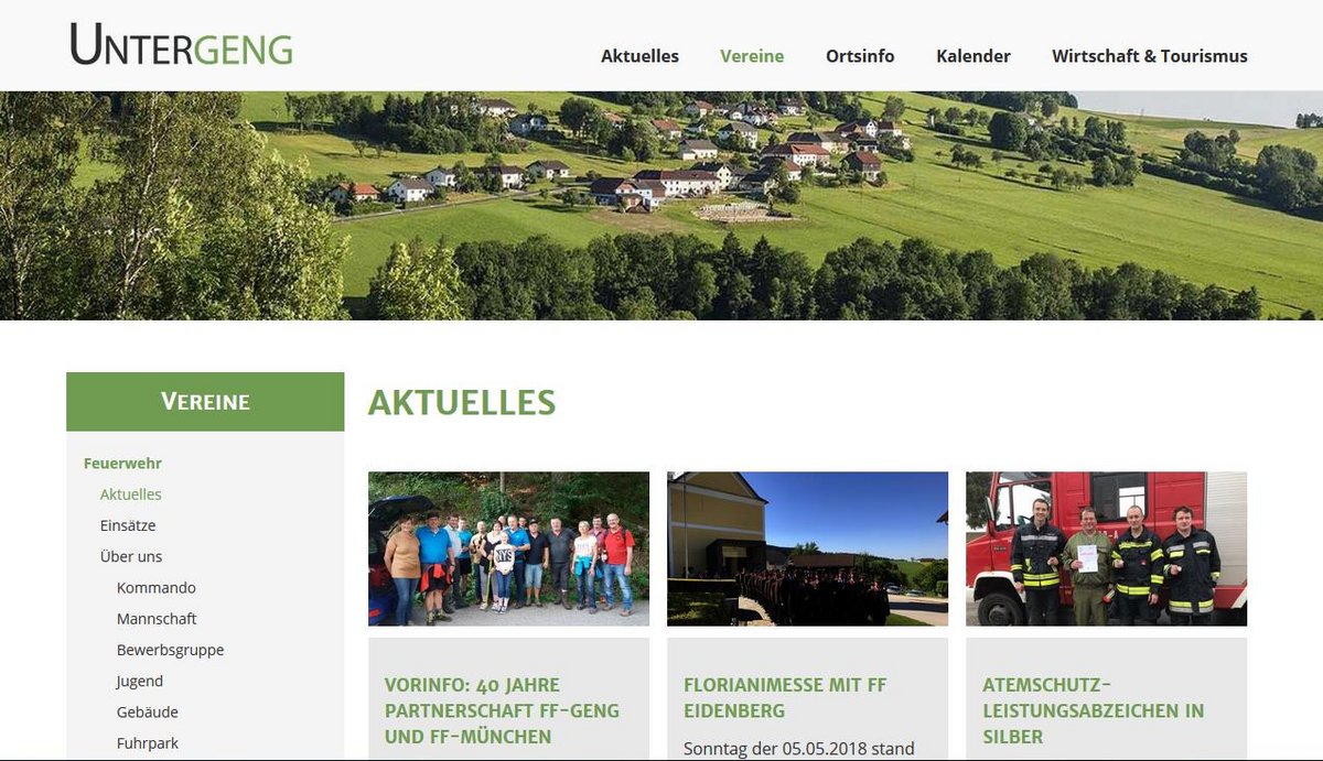 Neue Homepage instaliert - Bezirk Urfahr-Umgebung